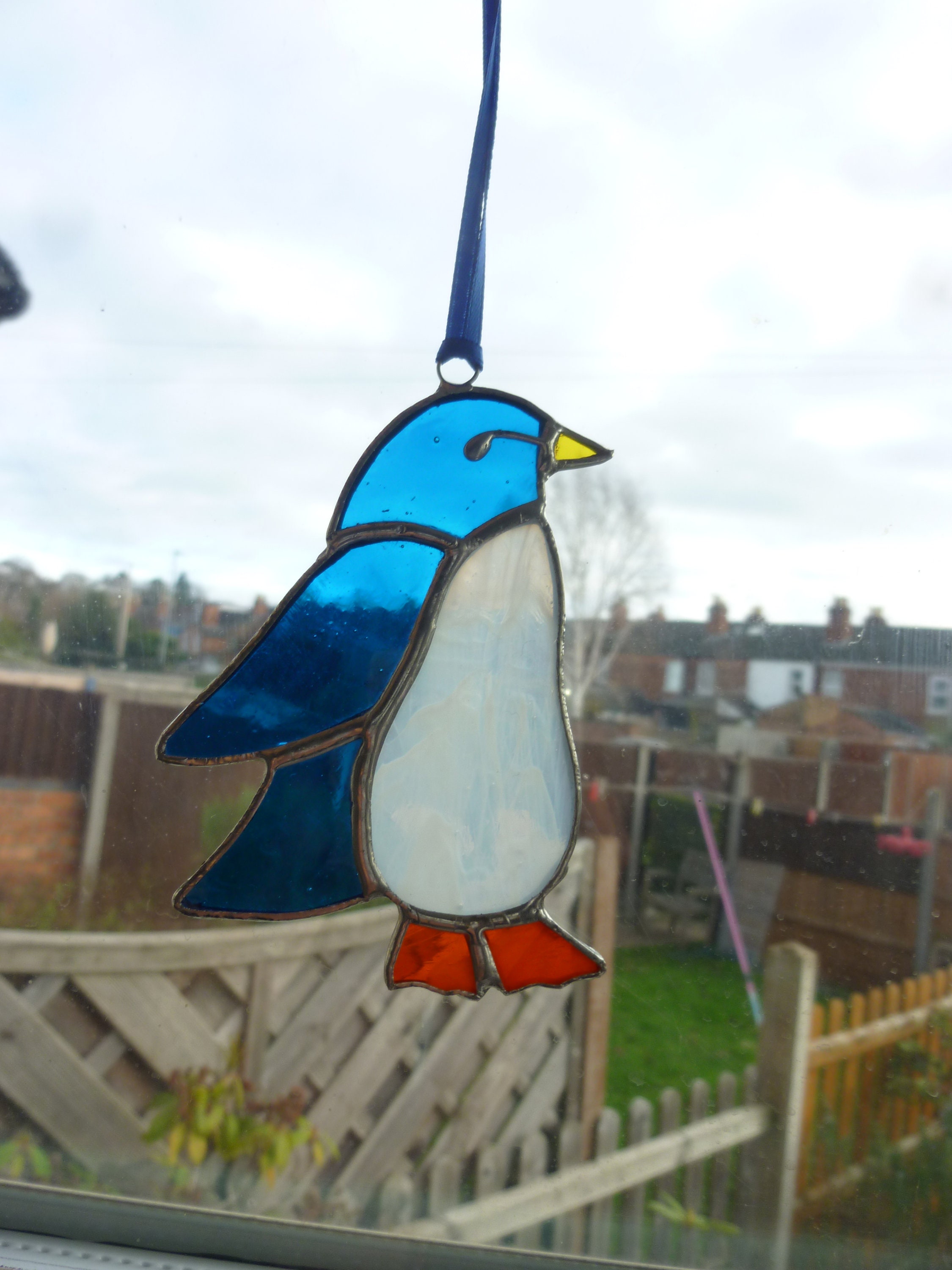 Stained Glass Penguin Suncatcher | Etsy