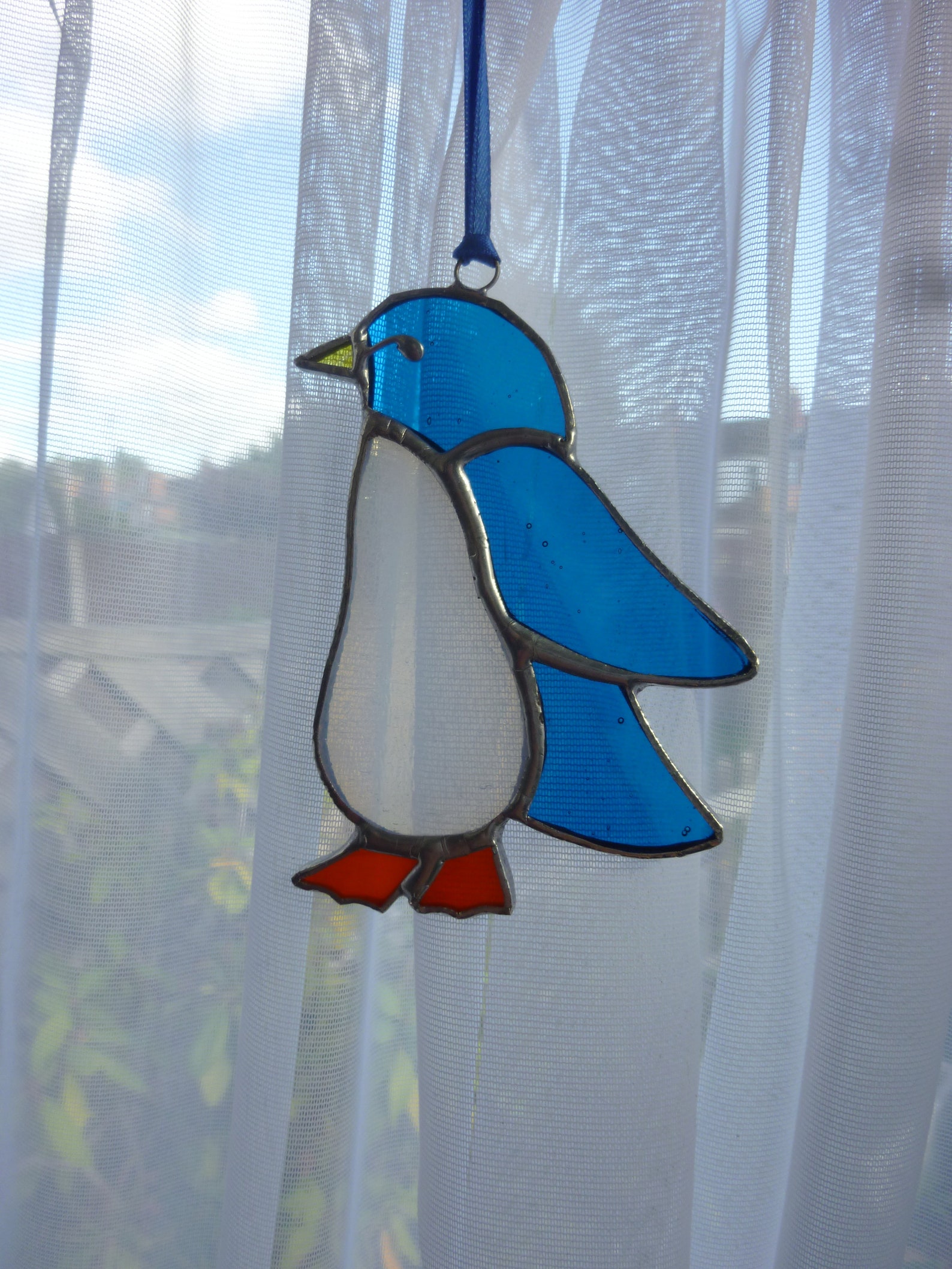 Stained Glass Penguin Suncatcher | Etsy