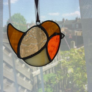 Robin Suncatcher,stained Glass Robin,bird Suncatcher.(d) - Etsy