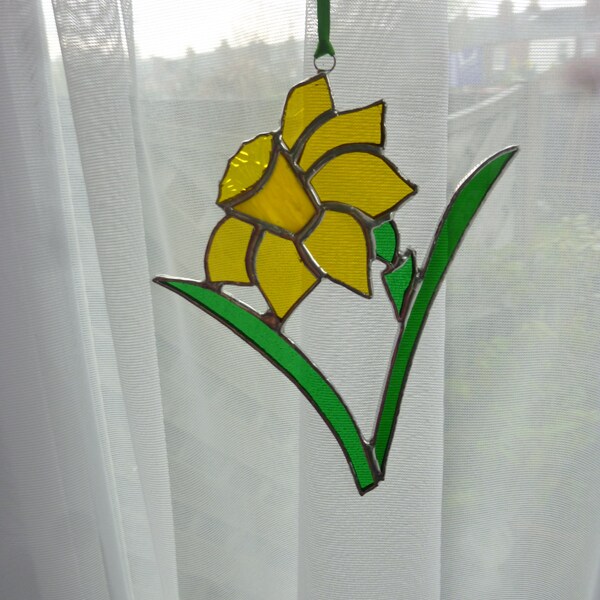 Stained Glass Daffodil Pattern - Etsy