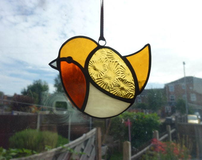 Robin Suncatcherstained Glass Robinbird Suncatcher.d - Etsy