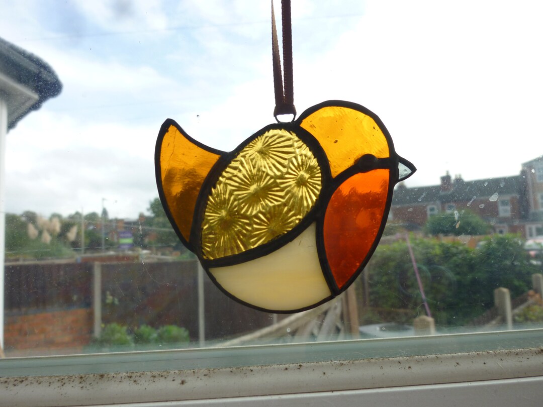 Stained Glass Robin Suncatcher c.bird Suncatcher.robin. - Etsy