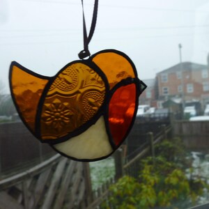 Stained Glass Robin Suncatcher c.bird Suncatcher.robin. - Etsy UK