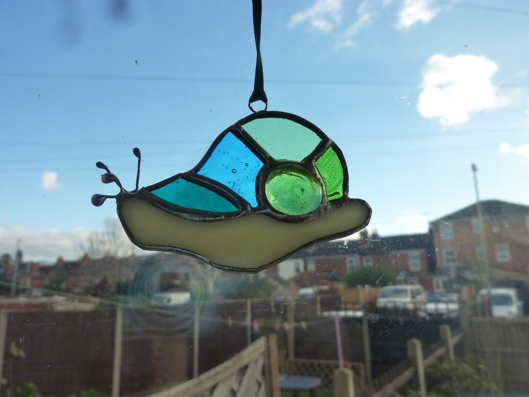 Stained Glass Snail. Small Snail.snail Ornamentsnail Suncatcher. - Etsy