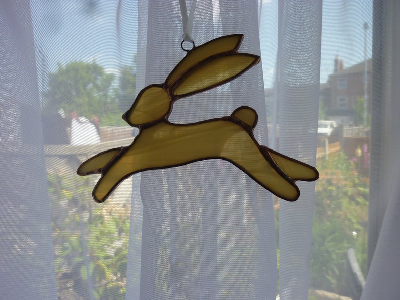 Rabbit suncatcherBunny suncatcherHare suncatcher. | Etsy