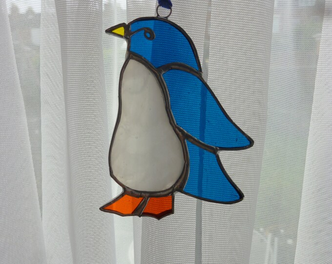 Stained Glass Penguin Suncatcher - Etsy