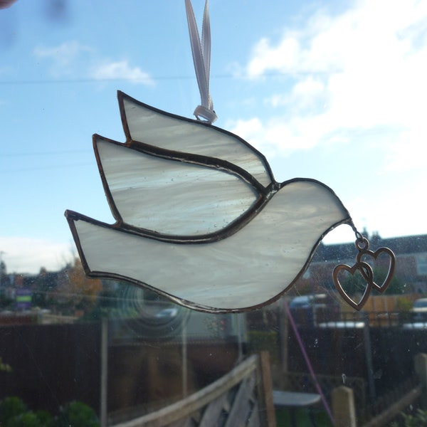 Stained Glass White Dove - Etsy