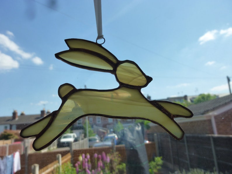 Rabbit suncatcherBunny suncatcherHare suncatcher. | Etsy