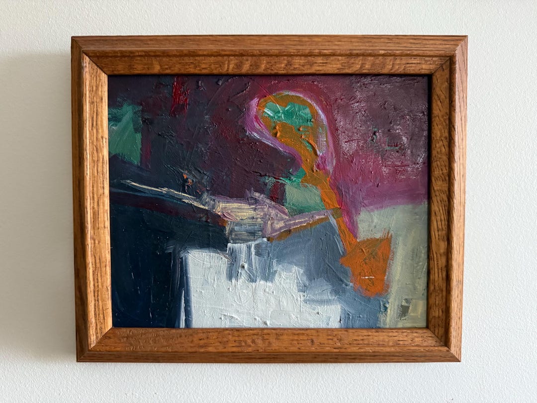 Original Abstract Expressionist Oil Painting Signed by Artist Erik Hoff ...
