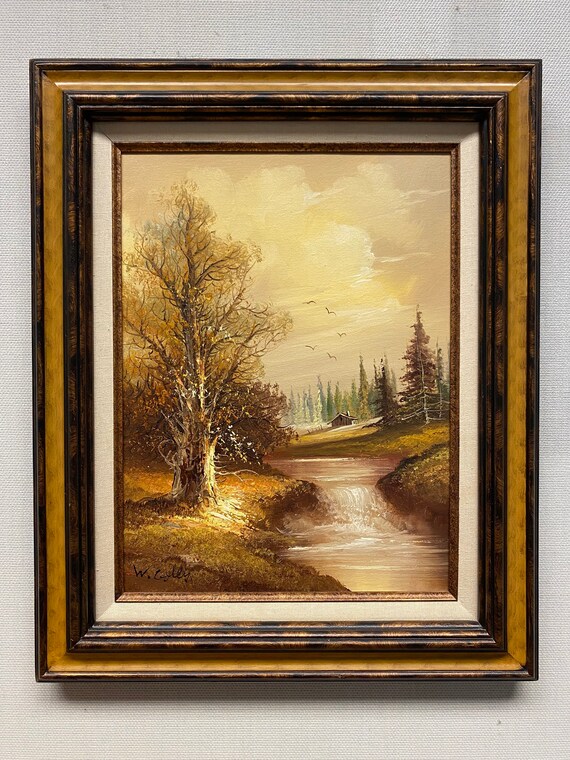 Vintage Rustic Cottage Oil Painting of a Country Scene in | Etsy