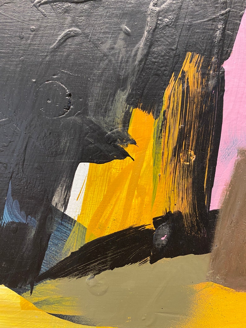Art & Collectibles Original Abstract Expressionist Mixed Media Painting ...