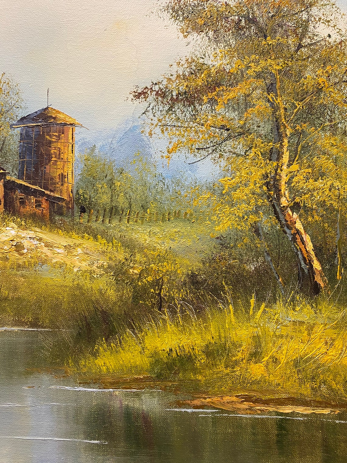Vintage Rustic Cottage Oil Painting of a Summer Scene in - Etsy