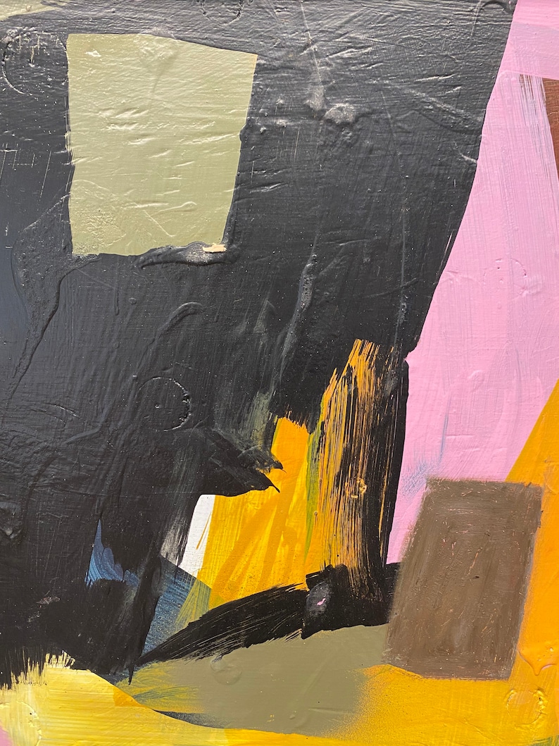 Art & Collectibles Original Abstract Expressionist Mixed Media Painting ...