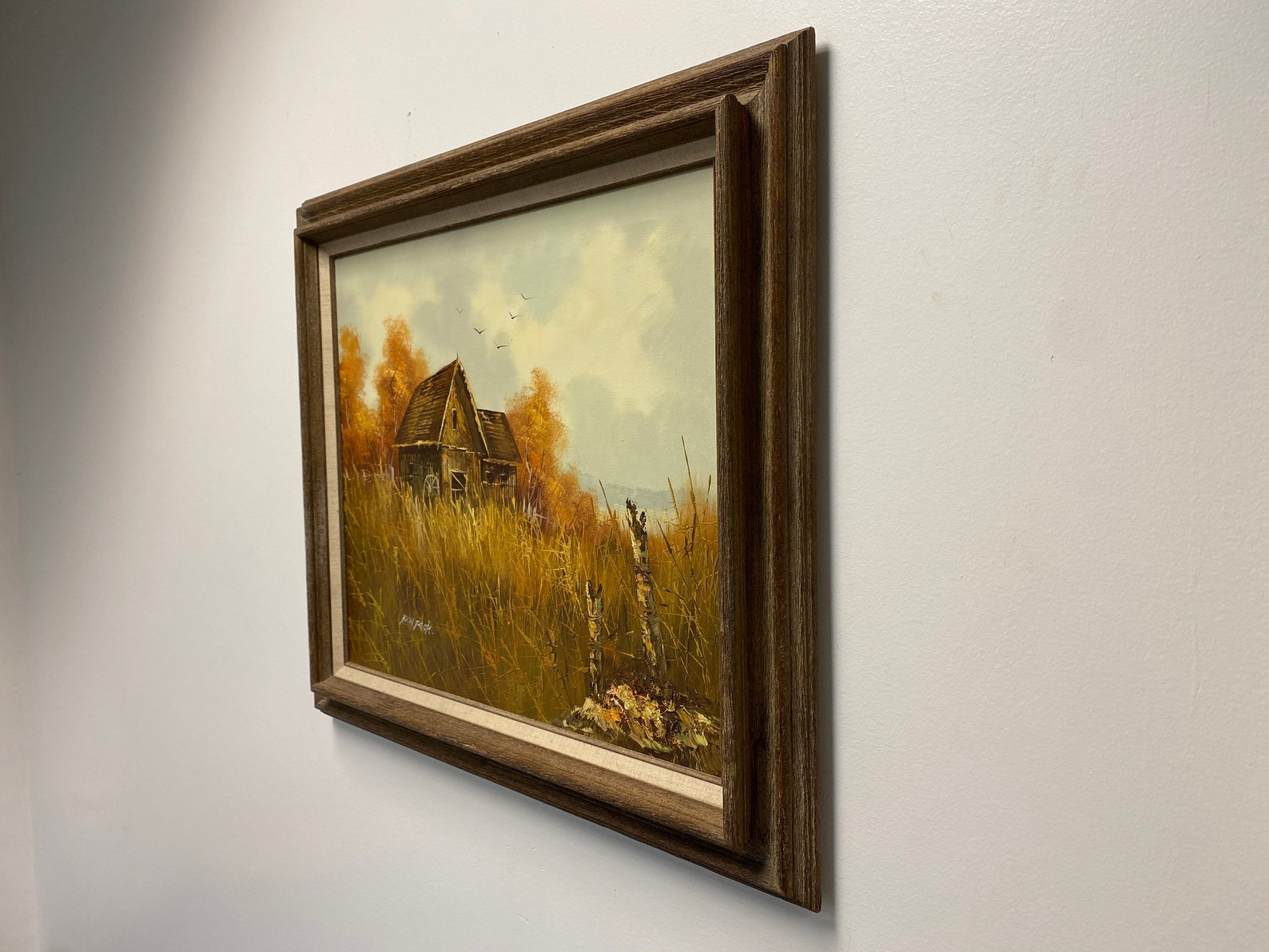 Vintage Rustic Cottage Oil Painting of a Summer Scene in | Etsy
