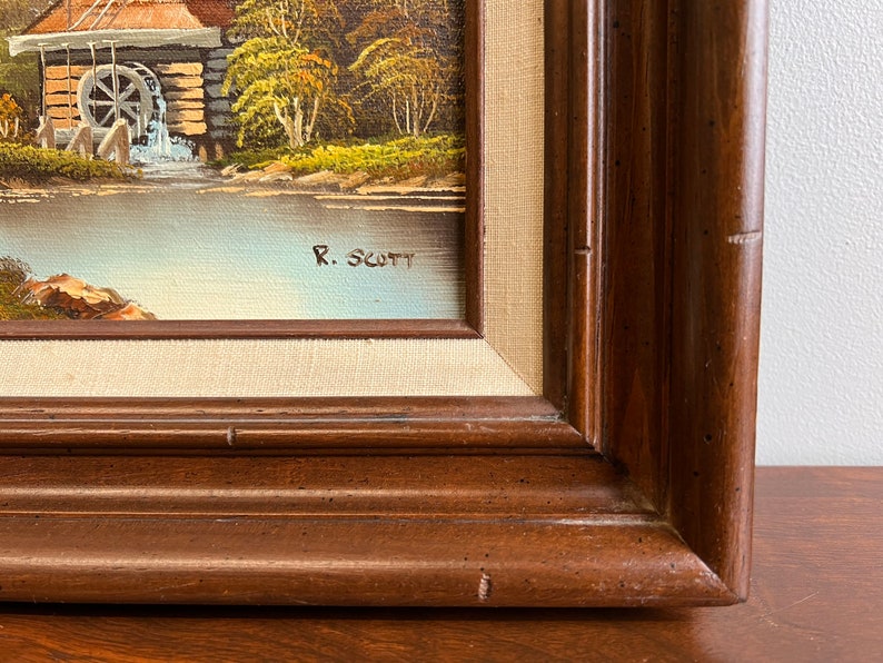 Vintage Summer Landscape Oil Painting of an Old Mill Scene in - Etsy