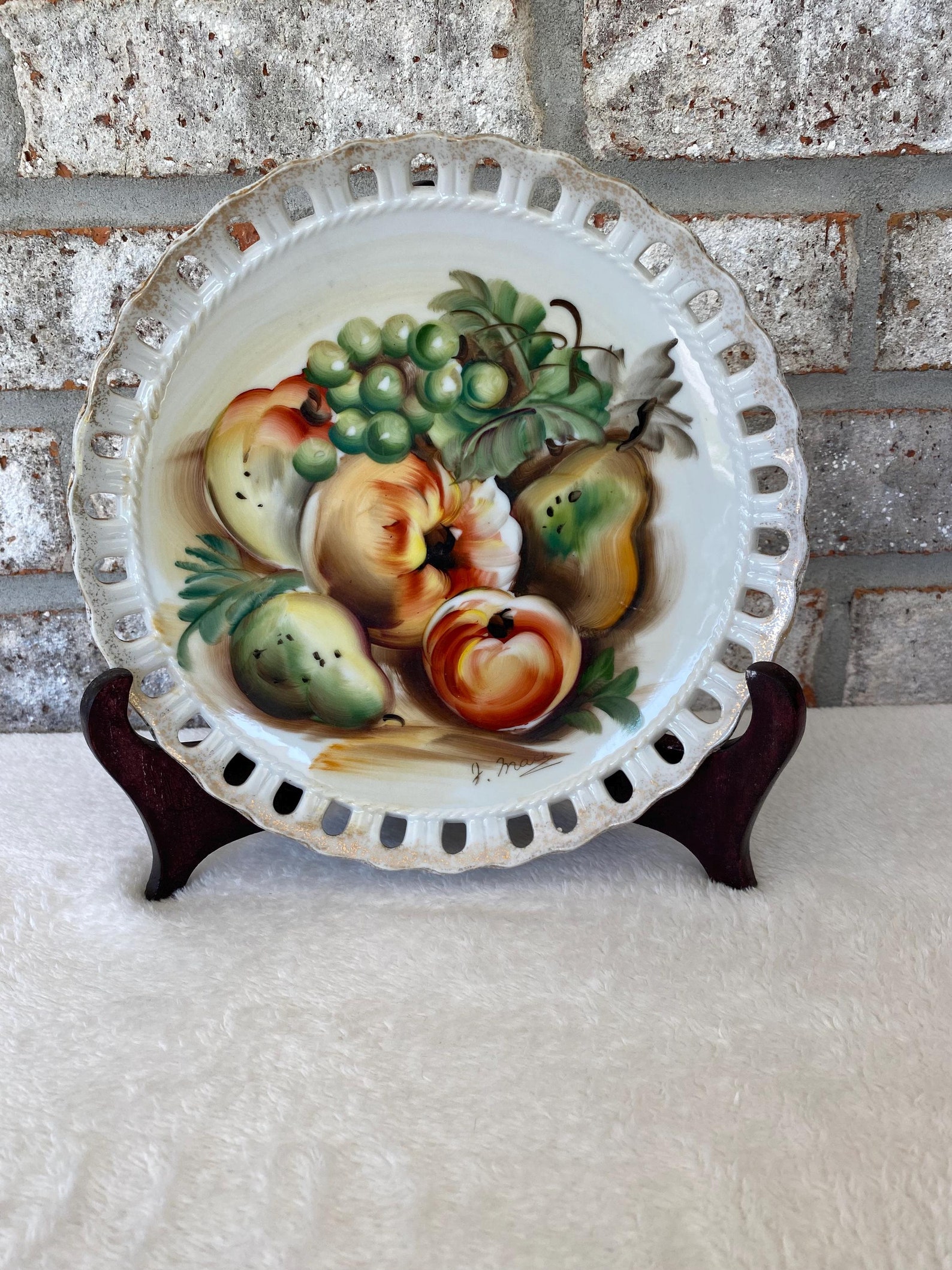 Vintage Ucagco Japan Hand Painted Porcelain Plate Signed by J. Muce ...