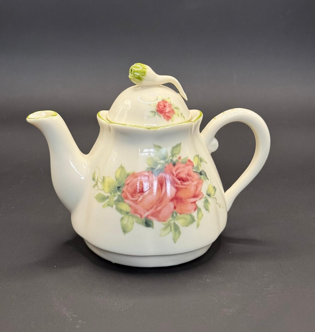 Vintage Handpainted Floral Teapot | 11th Hour Treasures | Teapot | Pink ...