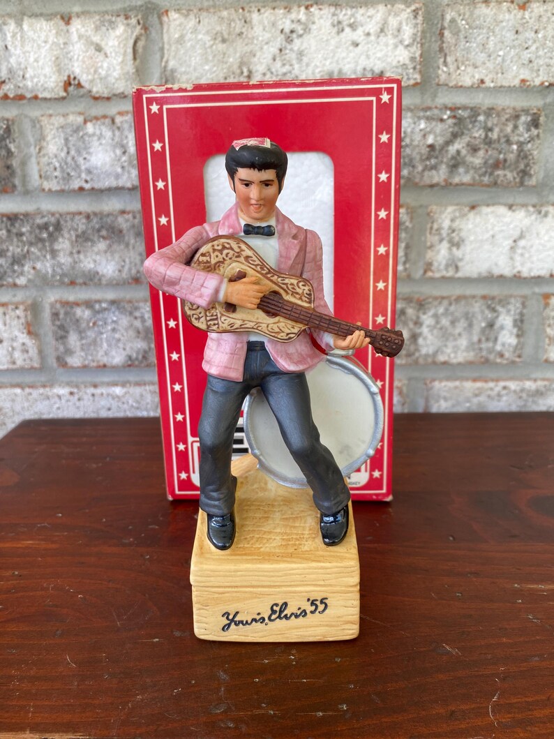 Elvis Presley Porcelain Mccormick Whiskey Decanter Music Box | Vintage ...