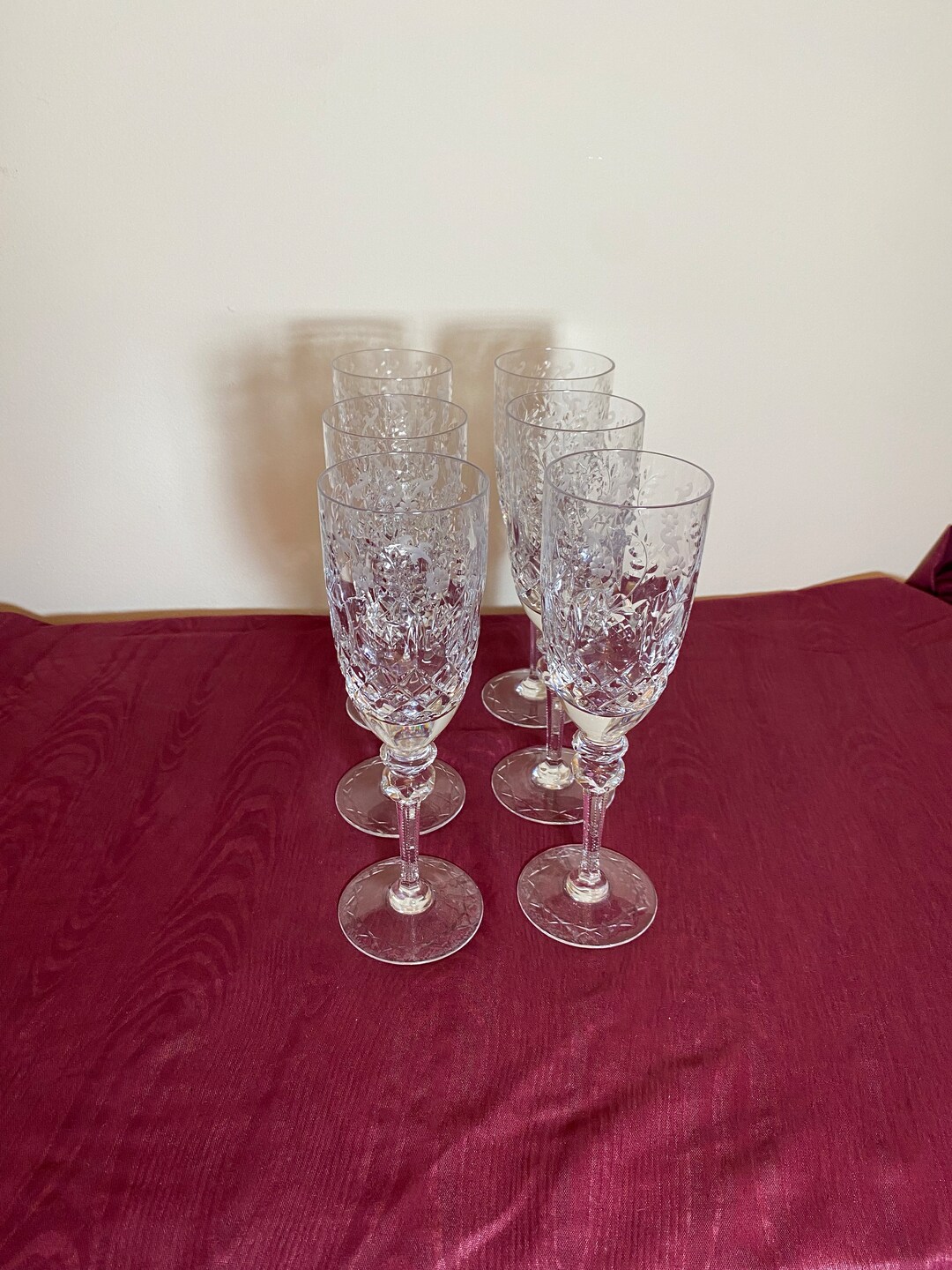 Vintage Rogaska Crystal Champagne Glasses 6 Oz | Stemware | Vintage ...