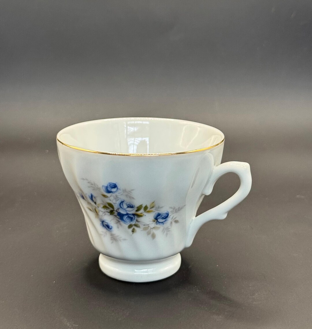 Designpac Footed Cup | Porcelain W/blue Roses | 11th Hour Treasures ...