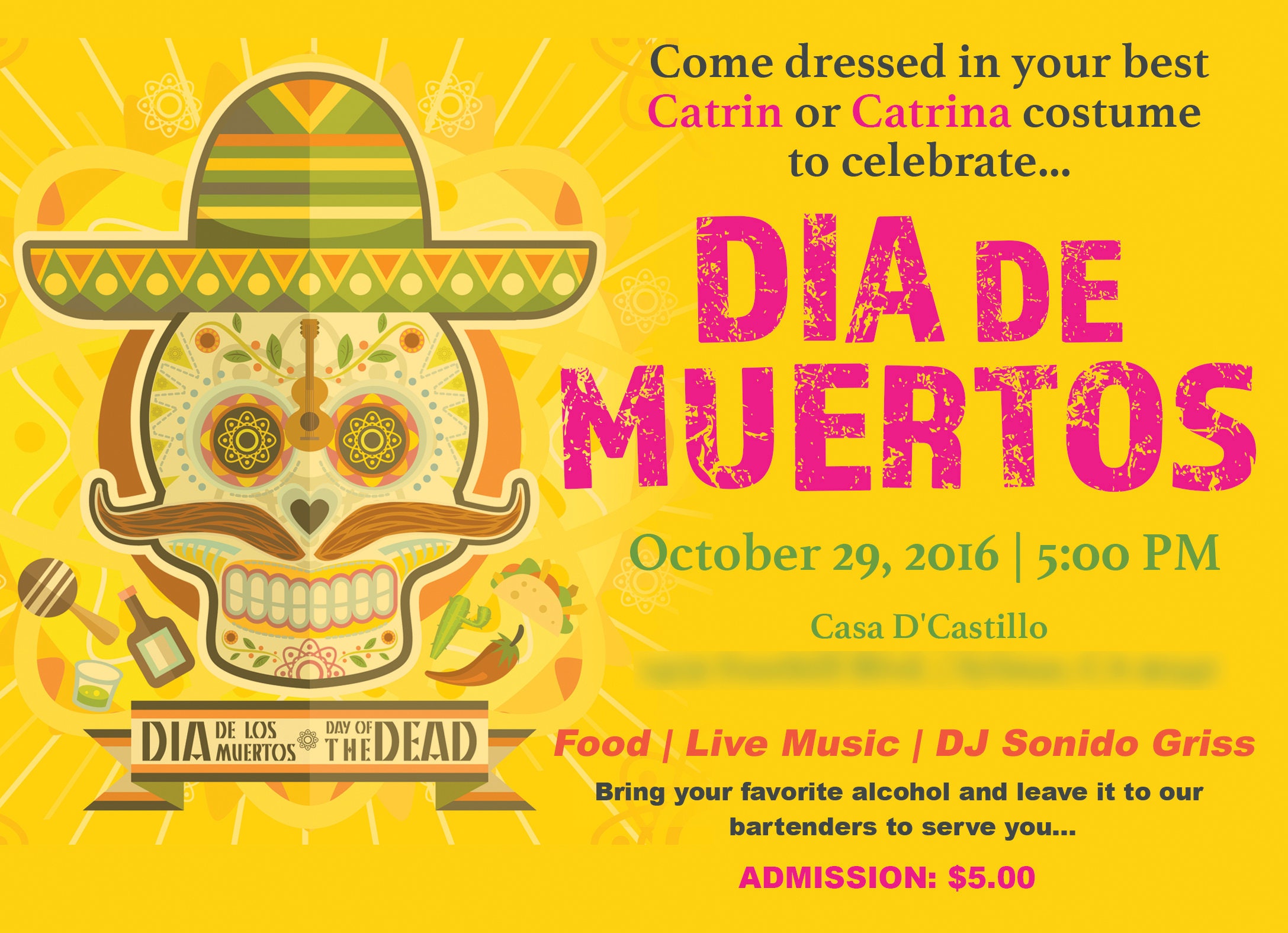 Invitación Al Día De Muertos Archivo Digital Etsy México