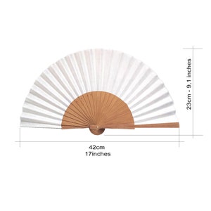 Mediterranean Silk Fan, Hand Painted Silk Fan, Sea Blue Silk Fan, Blue ...