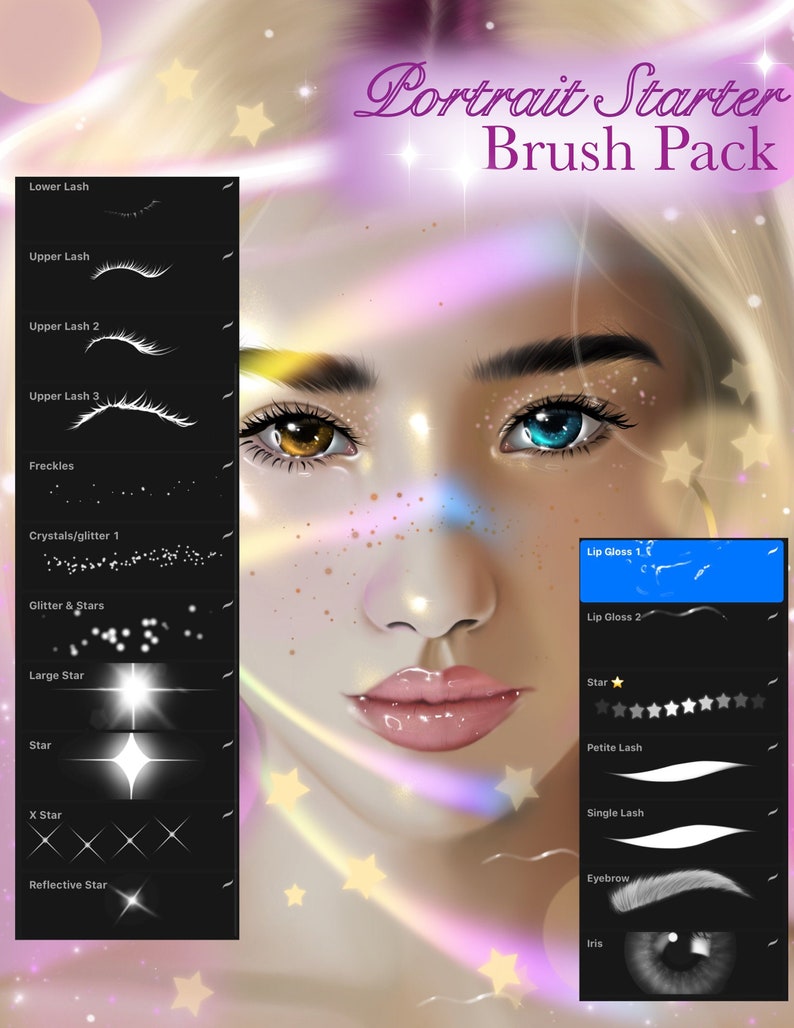 Pinceles Procreate Portrait Starter Pack arte digital - Etsy España