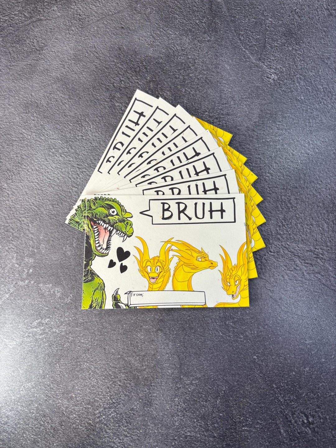 Bruh Monster Love You Kids Valentines School Exchange Cards / Teenager ...