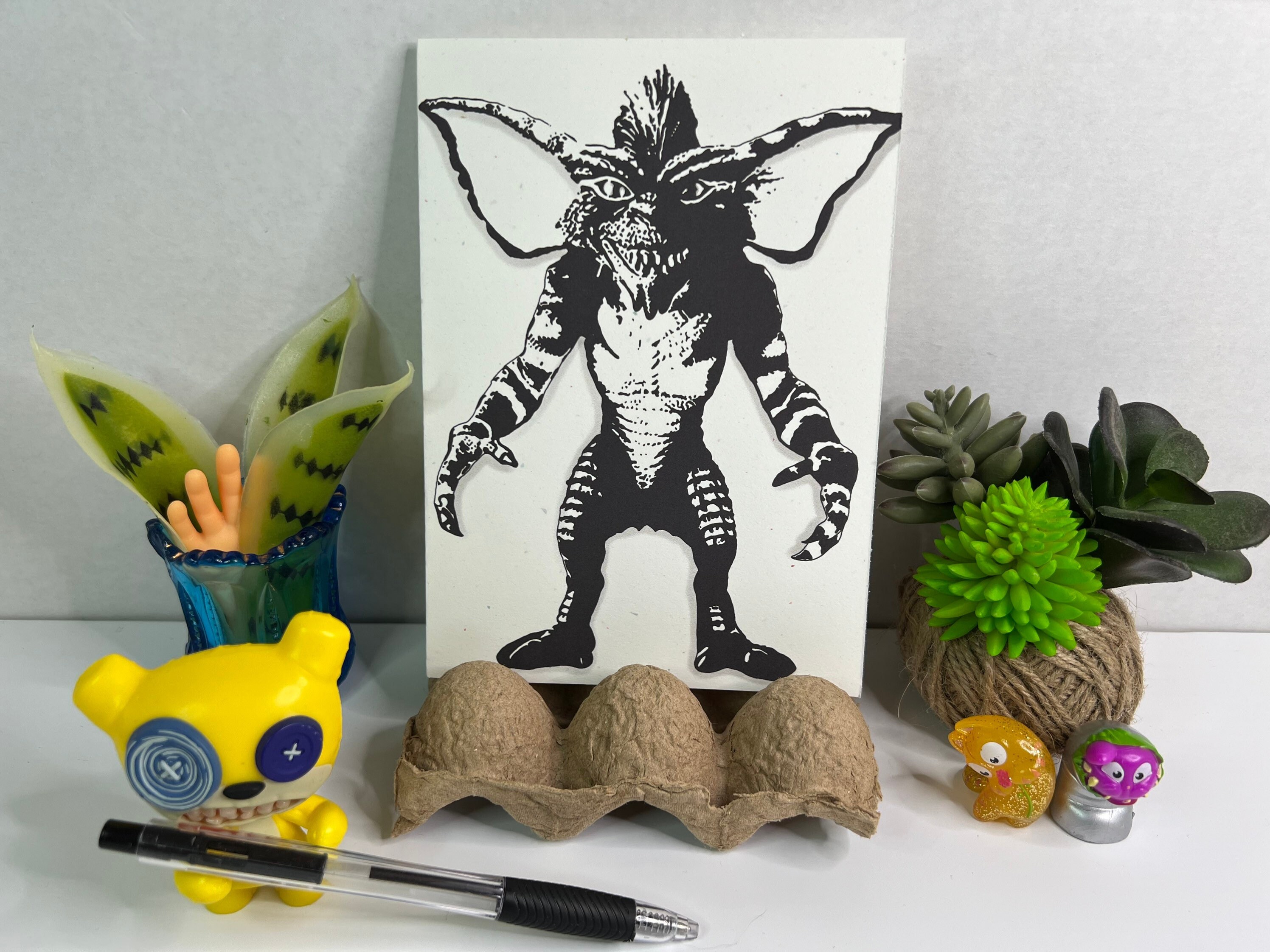 GREMLINS MONSTER / Handmade Greeting Card / Birthday Card / - Etsy