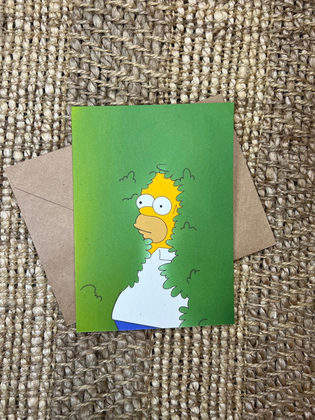 Disappearing Homer / Handmade Greeting Card / the Simpsons / Funny ...