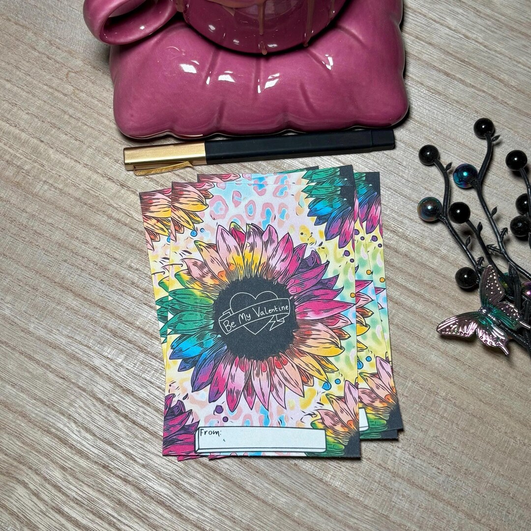 Set of 8 Mini - Tye Dye Flower: Kids Handmade Valentines School ...