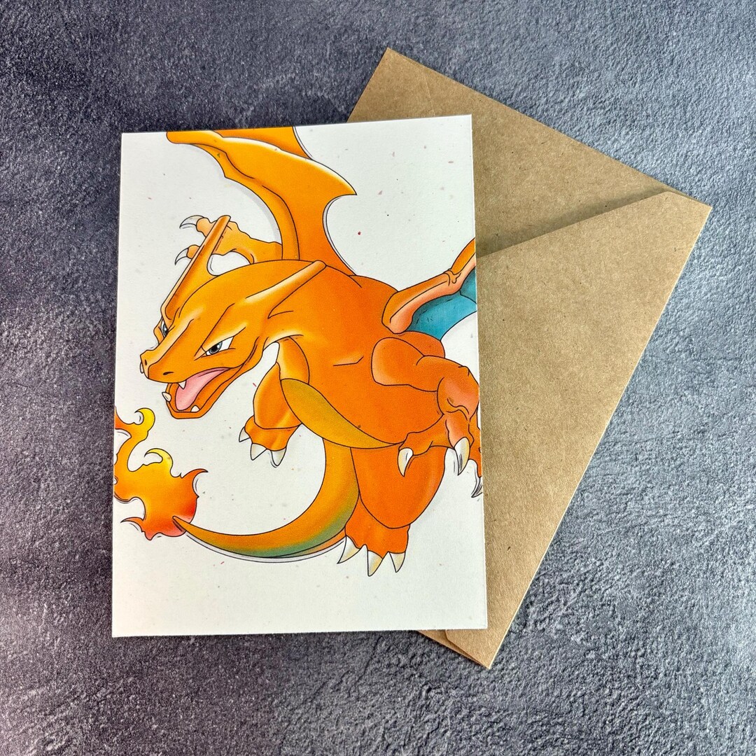 Charizard / Handmade Greeting Card/ Fire Pokemon/ Birthday Card ...