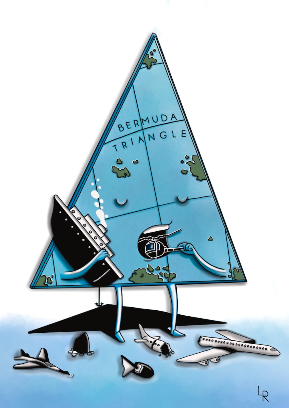 Bermuda Triangle Funny Art INSTANT DOWNLOAD | Etsy