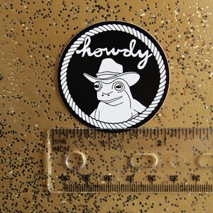 Howdy Frog Cowboy | 2" Vinyl Sticker - Etsy