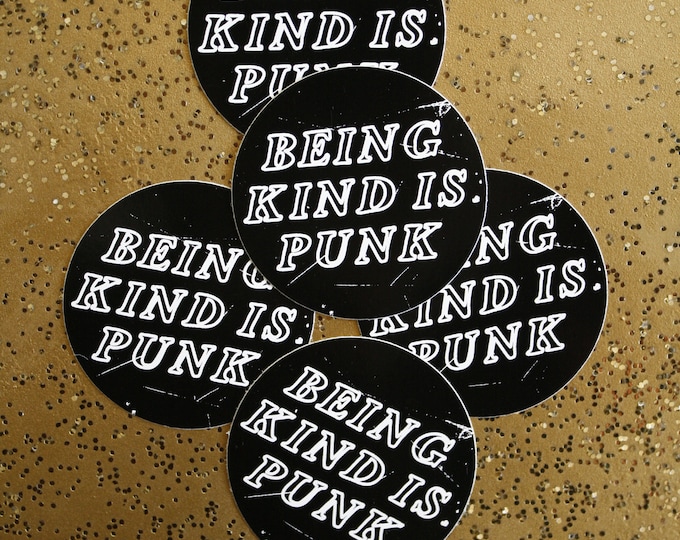 Being Kind is Punk Rainbow Sticker, Kindness - Etsy