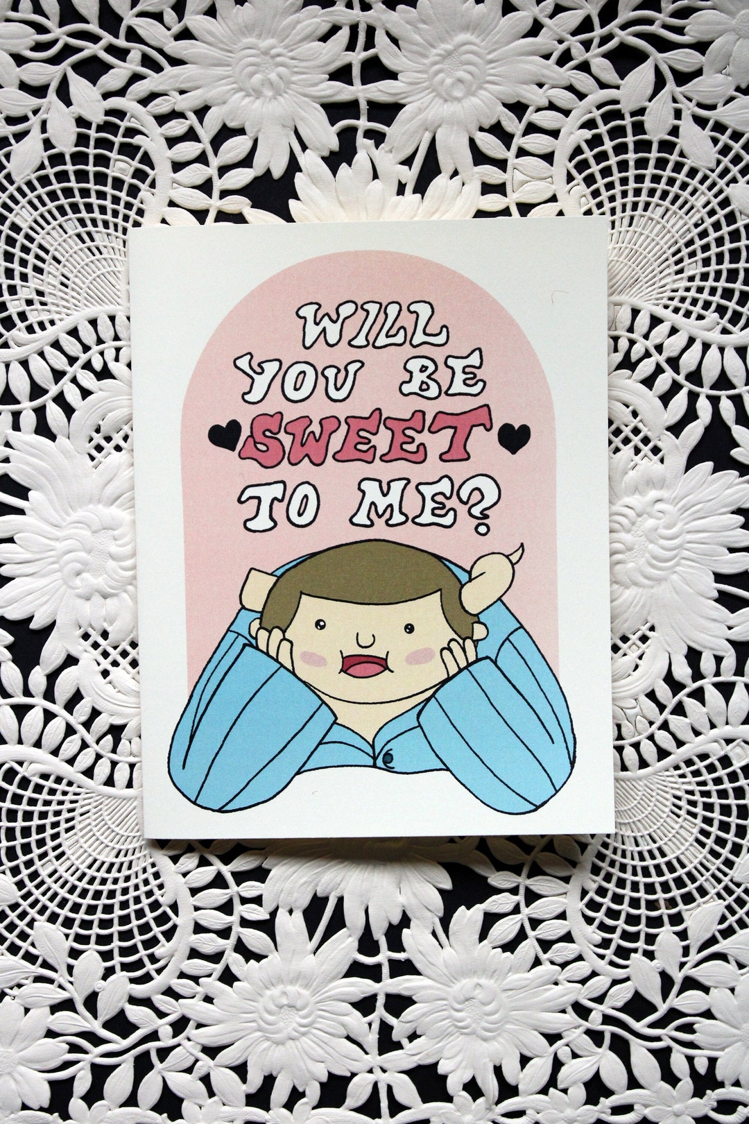 Sweet P Adventure Time Valentine Card | Will You Be Sweet to Me? - Etsy