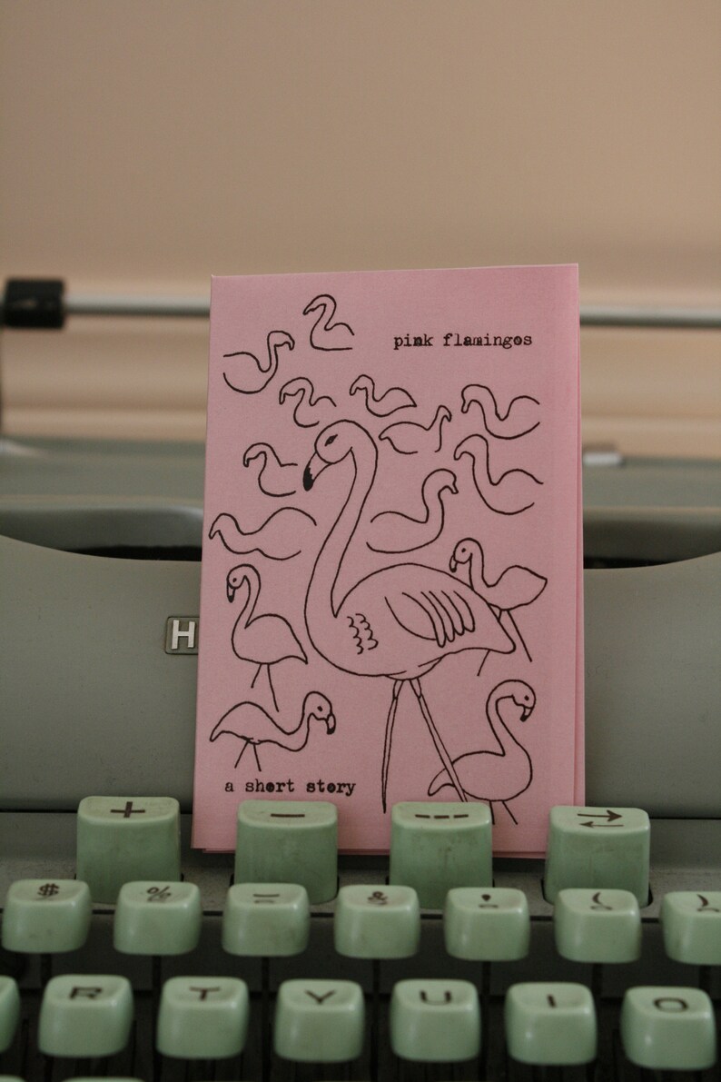 Pink Flaminogs Illustrated Mini Zine / a Short Story / Typewritten - Etsy