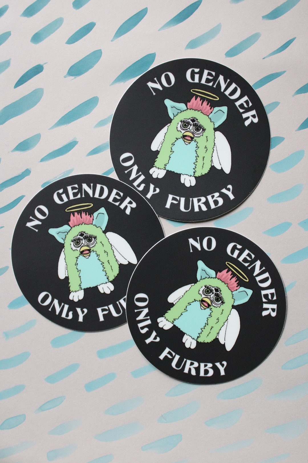 No Gender, Only Furby | 3" Vinyl Sticker - Etsy