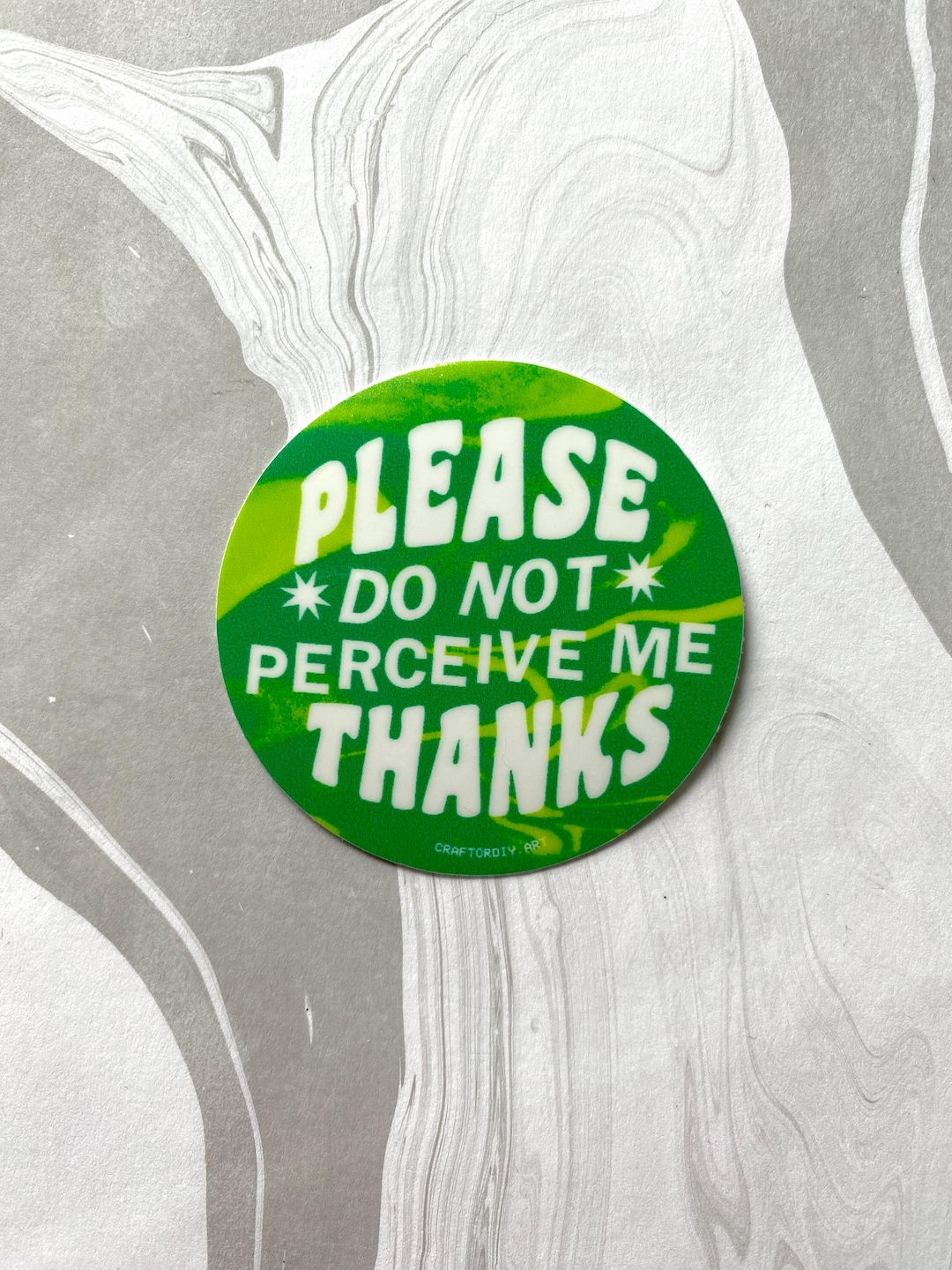 Please Do Not Perceive Me, Thanks | 2" Vinyl Sticker - Etsy