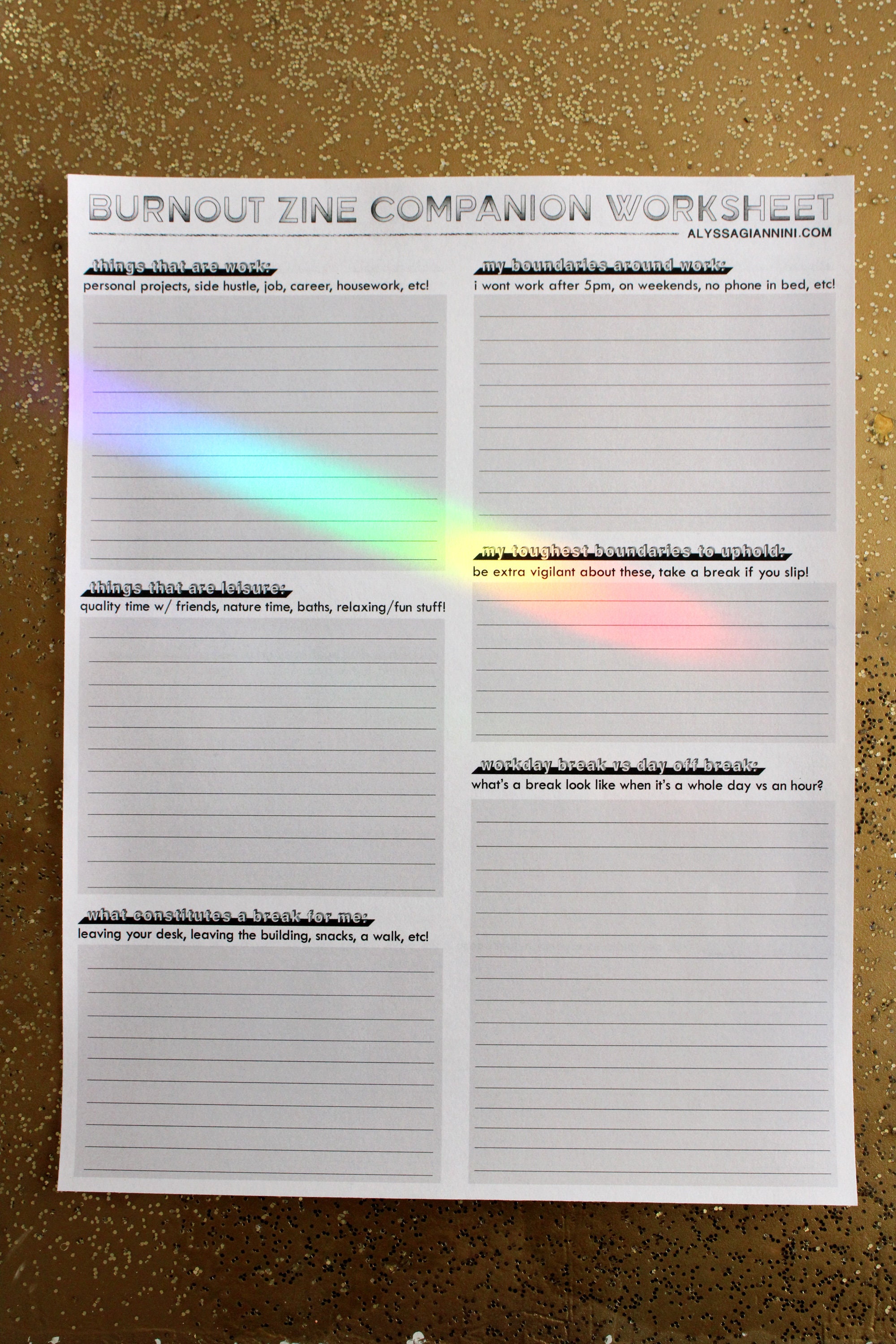 Burnout Protection Mini Zine & Worksheet - Etsy Canada