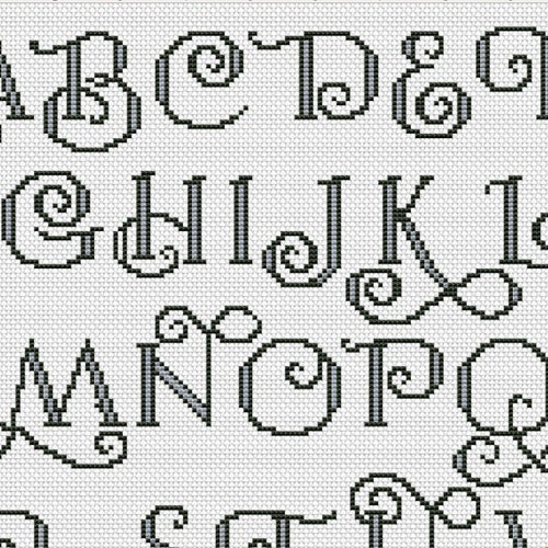 Alphabet Block Letters LARGE Counted Cross Stitch PDF - Etsy
