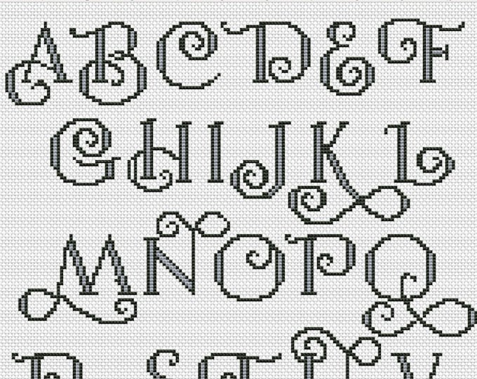 Letters Cross Stitch Counted Pattern ABC Alphabet Embroidery - Etsy
