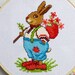 Cartoon Rabbit Cross Stitch Counted Pattern Spring Bunny - Etsy