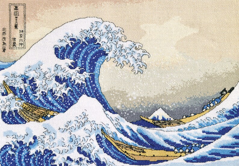 Sea Wave Cross Stitch Counted Pattern 'the Great Wave off Kanagawa ...