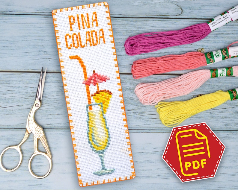 Cross Stitch Pattern Cocktail pina Colada Fully - Etsy