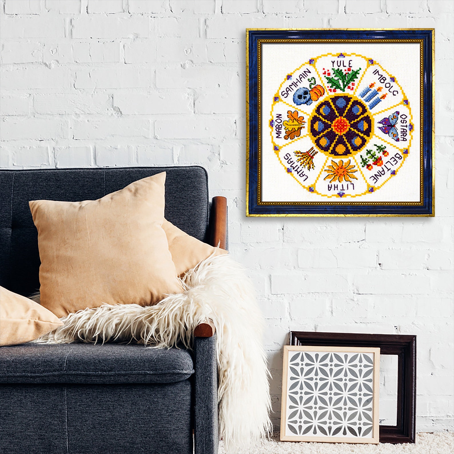 Wheel of the Year Embroidery Design, Pagan Wheel, Celtic Holidays ...