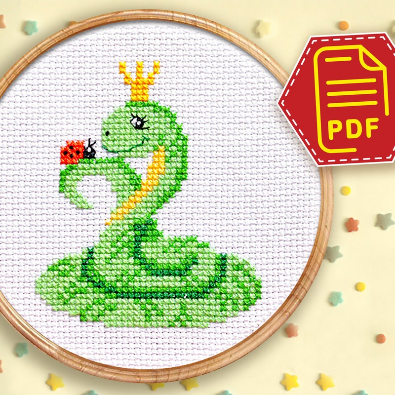 Snake Cross Stitch - Etsy