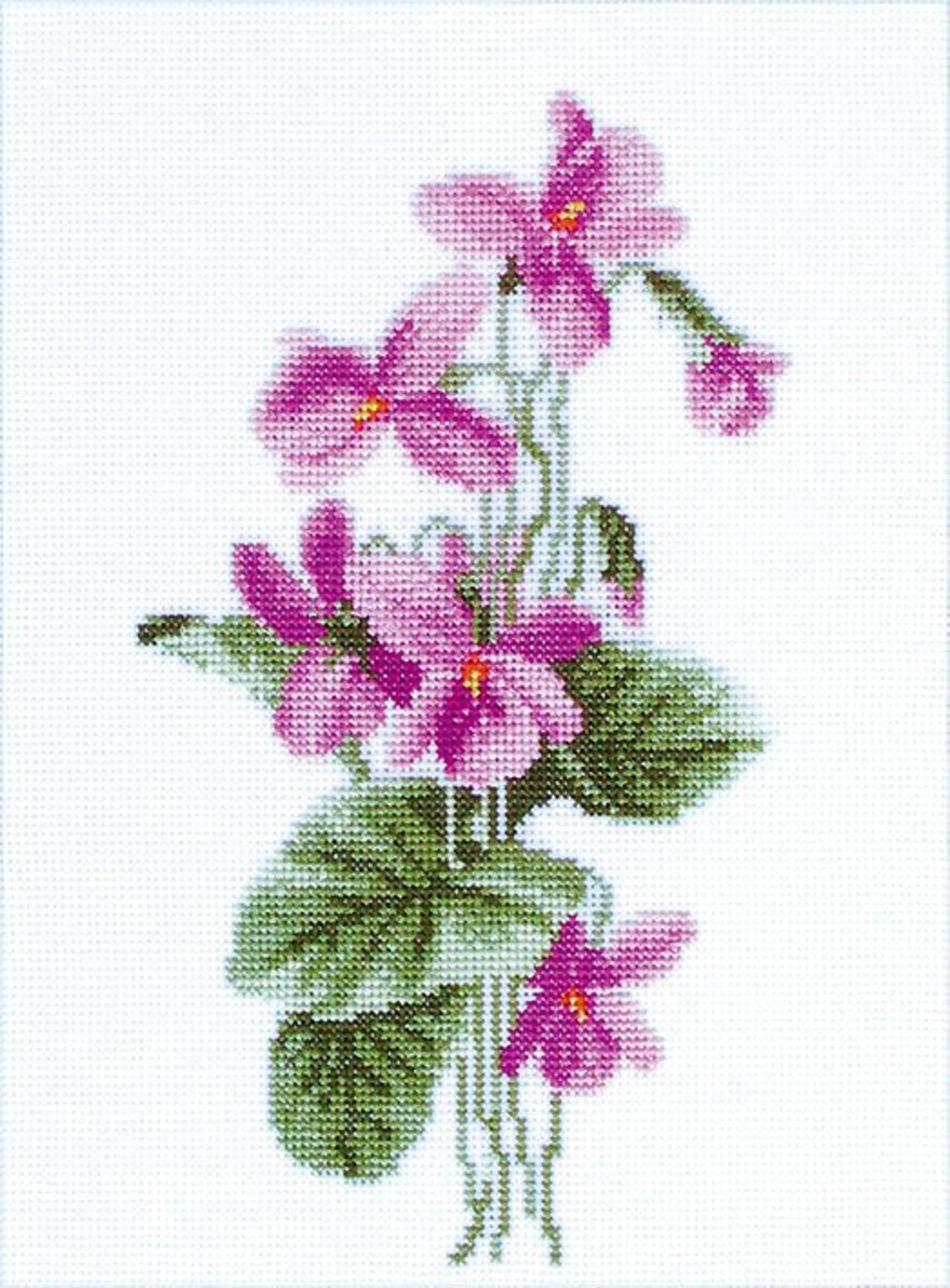 Purple Violets Cross Stitch Pattern Spring Flowers Embroidery - Etsy