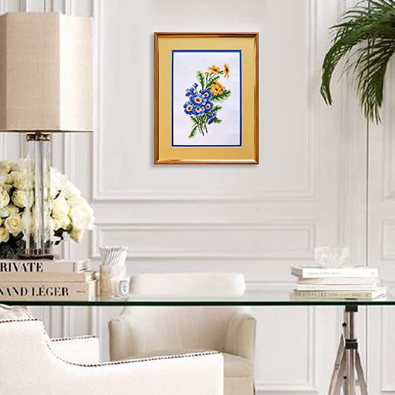 Primrose Cross Stitch Pattern Flower Embroidery Design for - Etsy