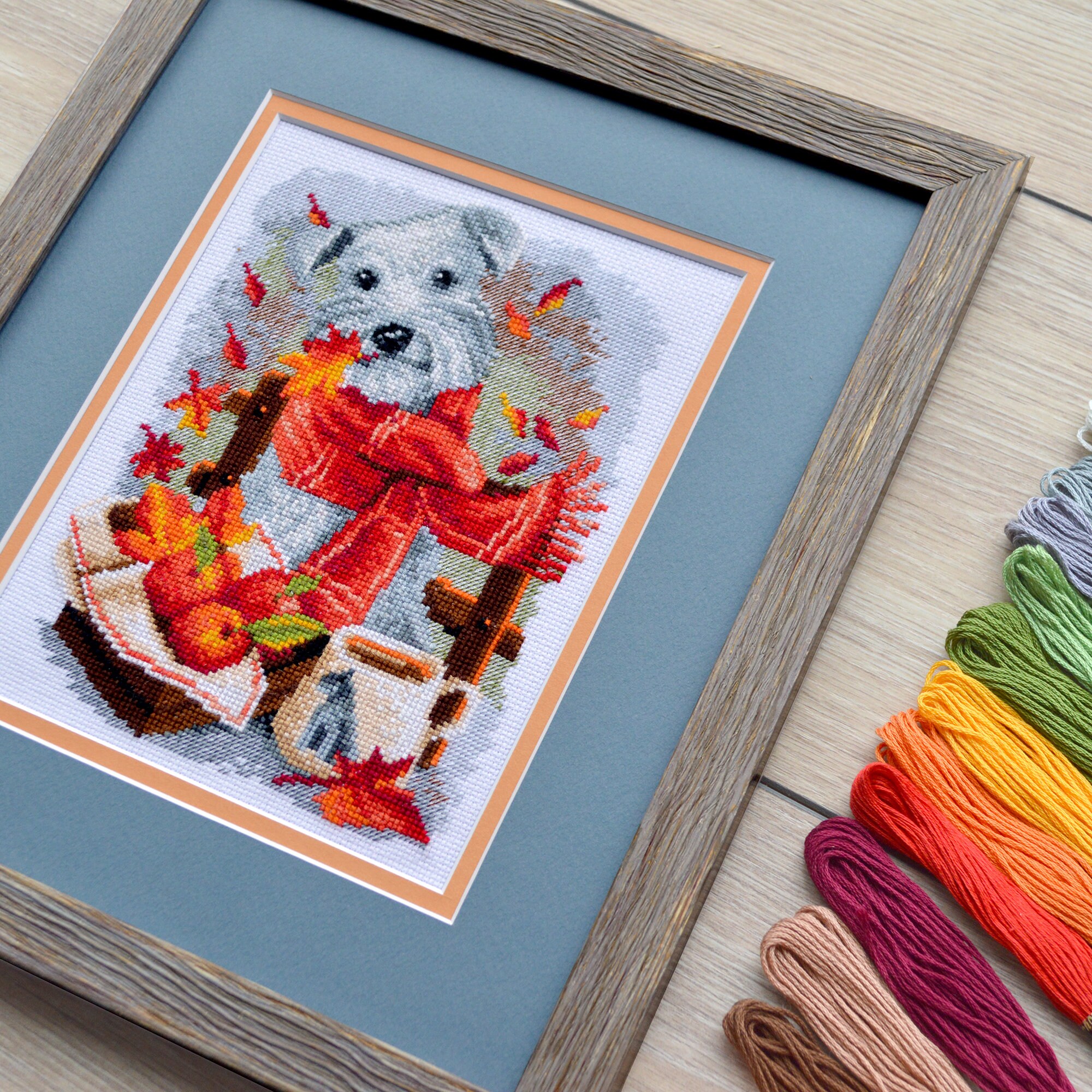 Dog cross stitch kit White Scottish Terrier Animal embroidery | Etsy